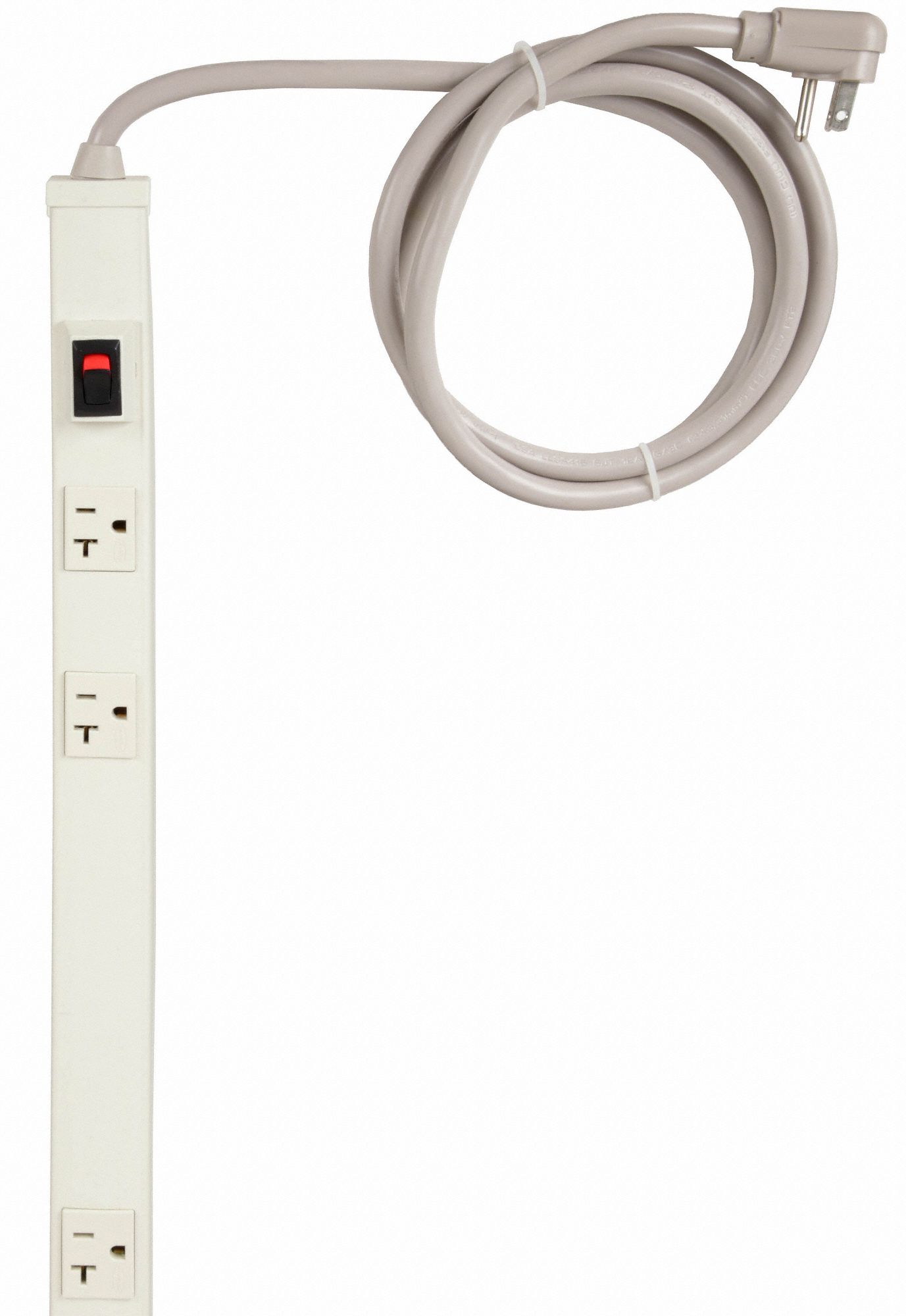 HUBBELL WIRING DEVICE-KELLEMS Outlet Strip: 10 Outlets, 6 ft Cord Lg ...