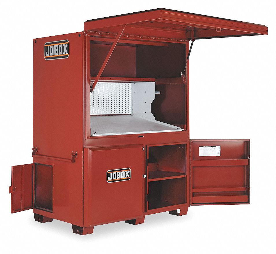 CRESCENT JOBOX, 42 in W x 63 in D x 80 in H, 100 cu ft, Jobsite Cabinet ...