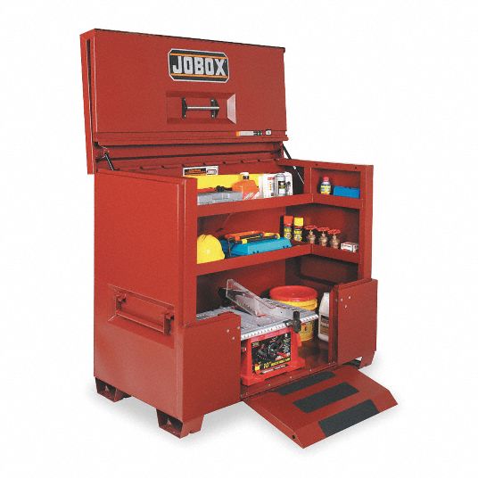 CRESCENT JOBOX, 30 in W x 30 in D x 50 in H, 56.5 cu ft, Piano-Style ...