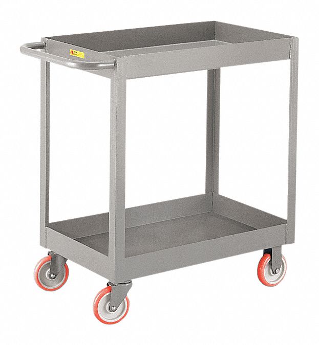 Flat Handle Deep Shelf Utility Cart, Load Capacity 3600 lb, Number of ...