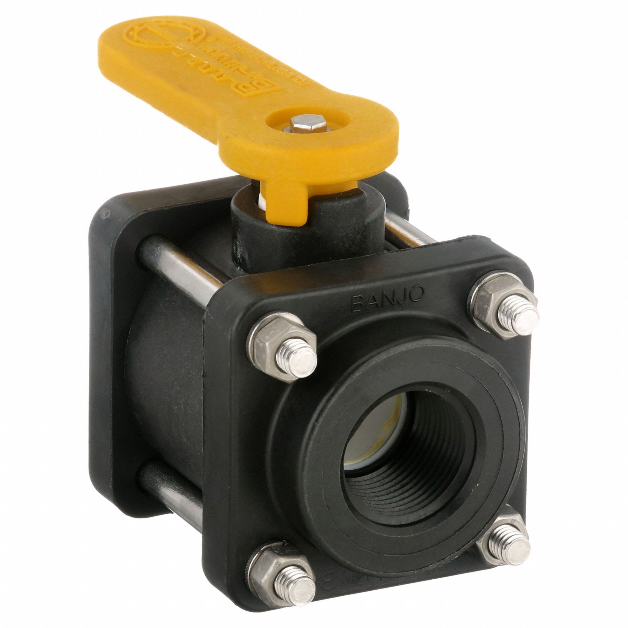 BANJO, 1 in, Polypropylene, Manual Two-Way Ball Valve - 1MKK3|V100FP ...