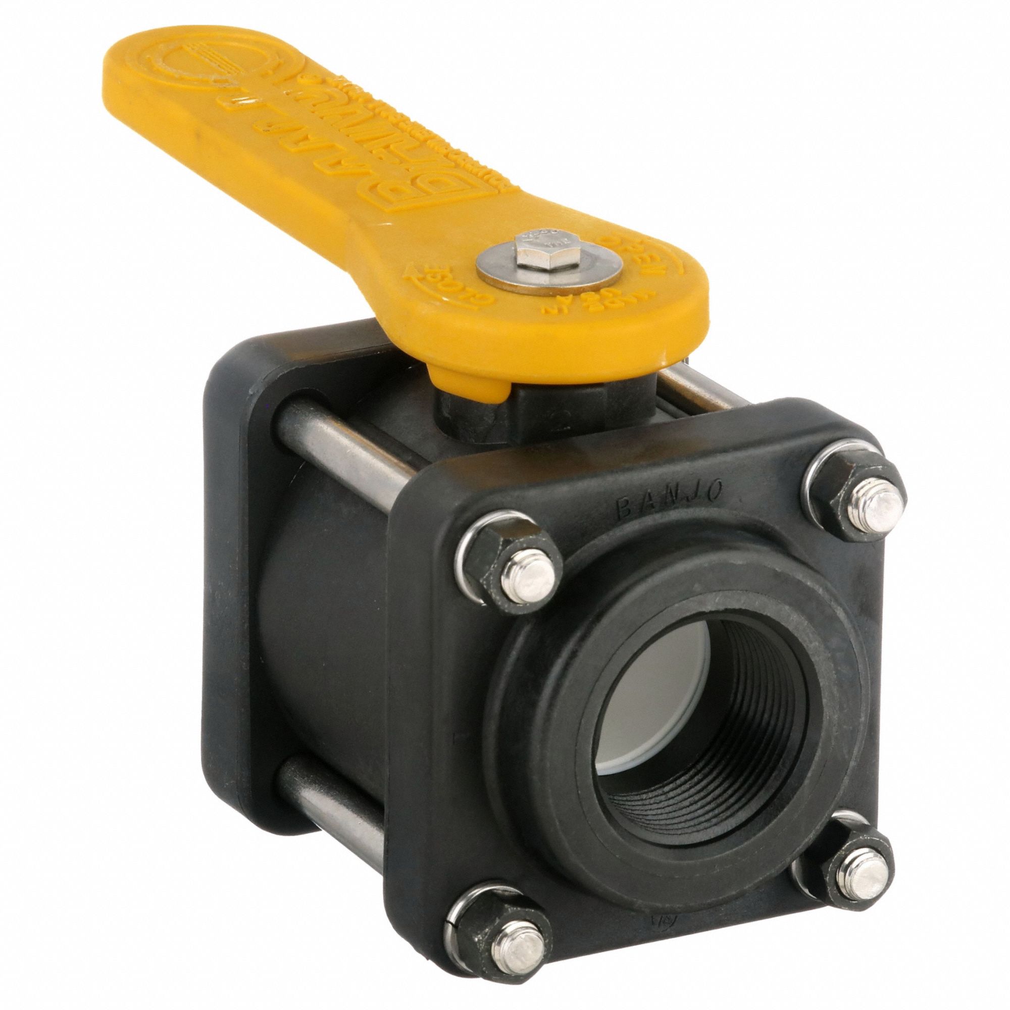 BANJO, 1 1/4 in, Polypropylene, Manual Two-Way Ball Valve - 1MKK4 ...