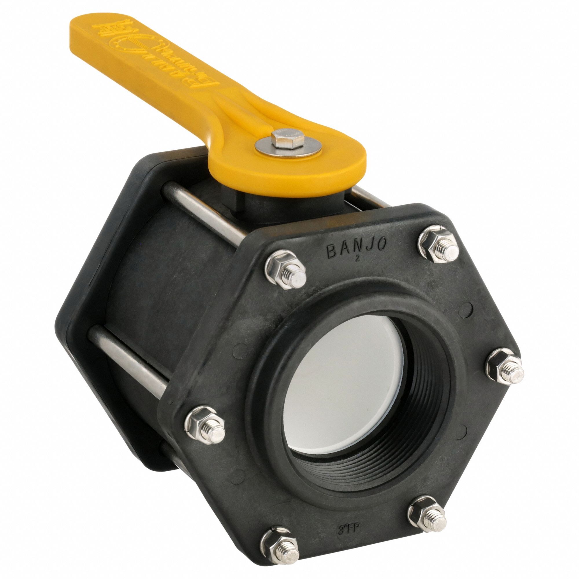 BANJO, 3 in, Polypropylene, Manual Two-Way Ball Valve - 1MKK8|V300FP ...