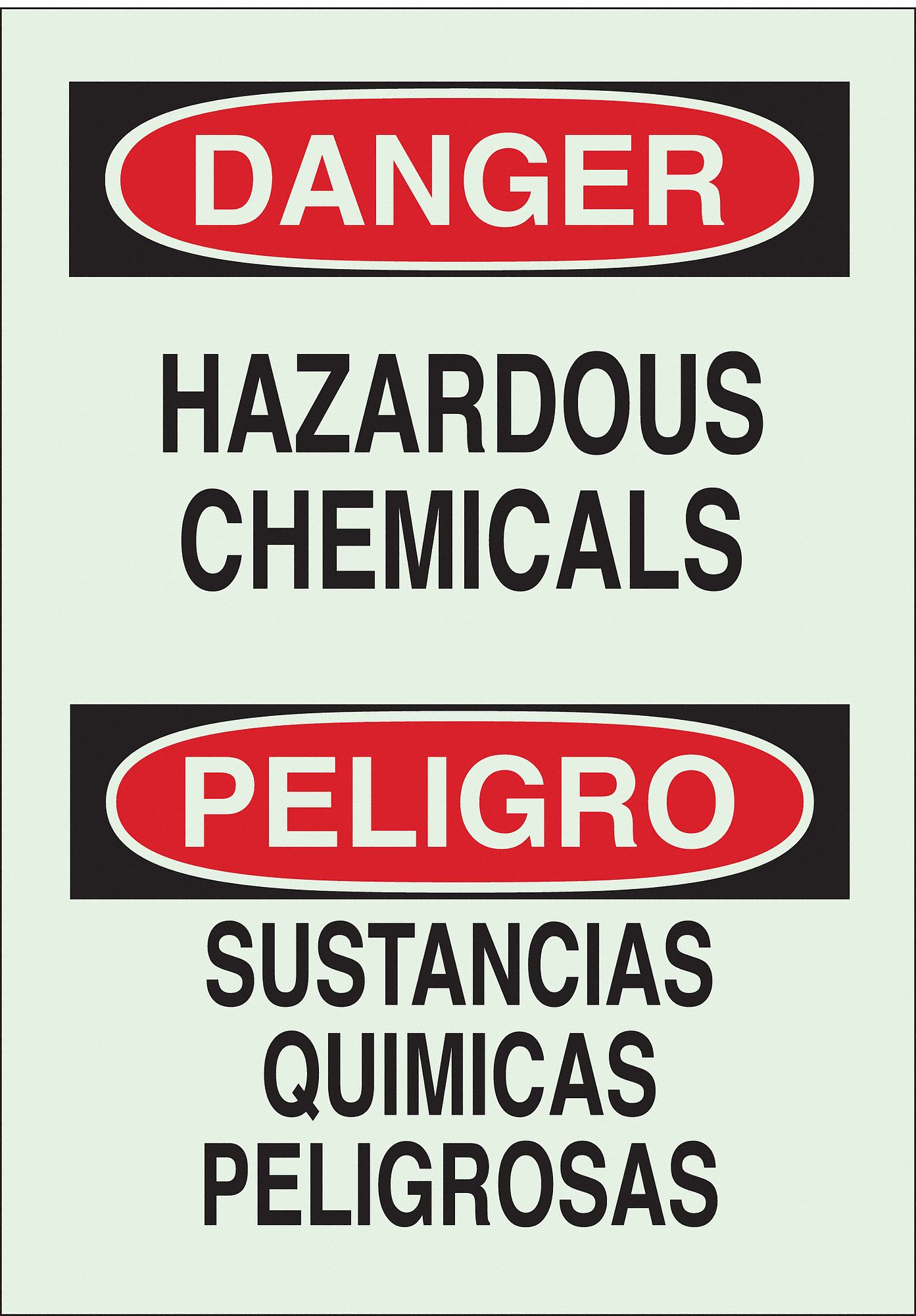 Danger Sign, Hazardous Chemicals/Sustancias Quimicas Peligrosas, Header ...