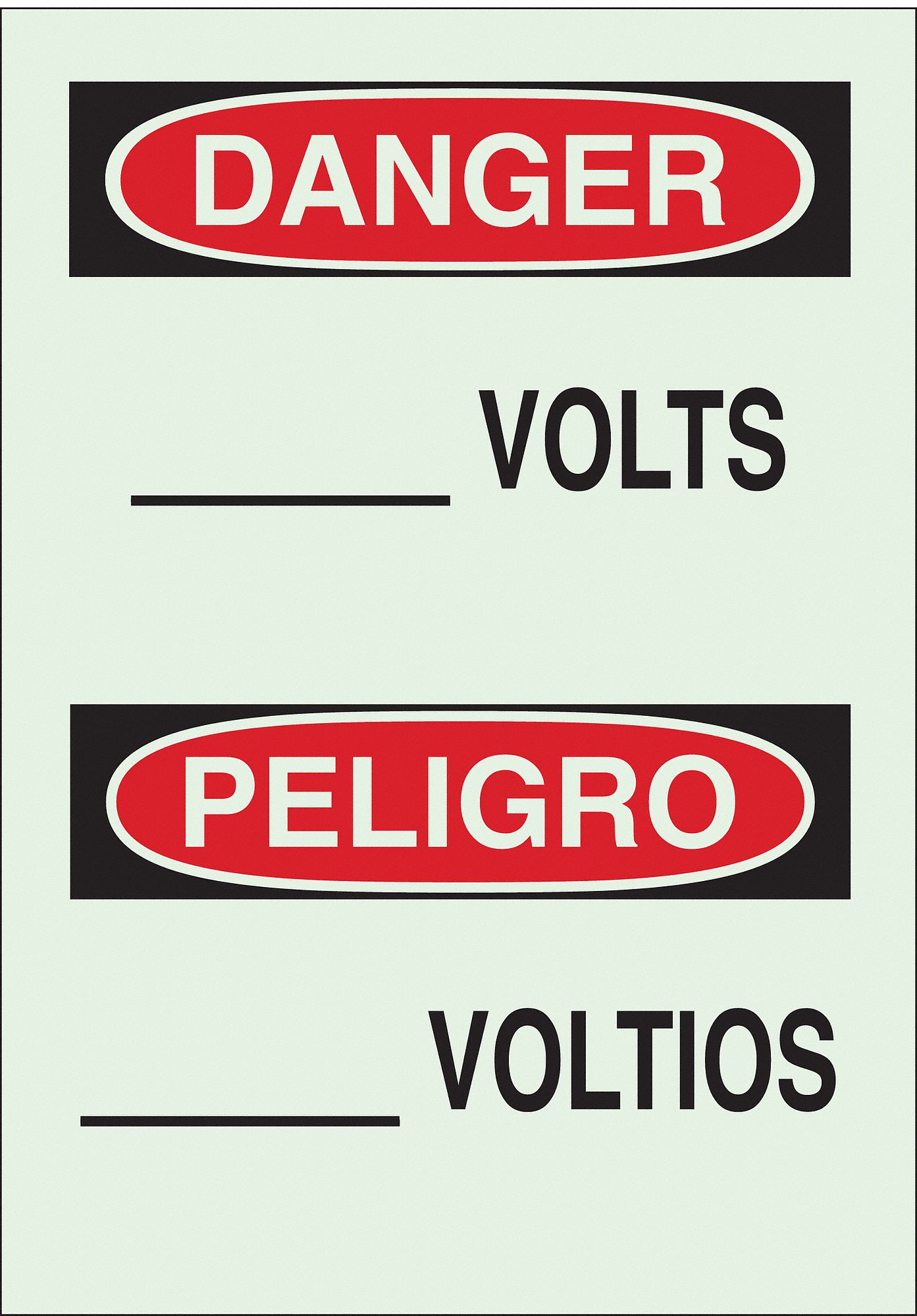 BRADY Letrero de Peligro, Encabezado: Danger/Peligro, Material Plástico ...