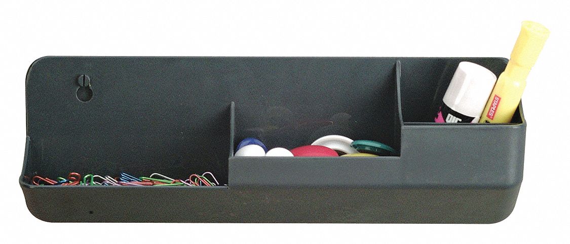 OFFICEMATE, Plastic, Gray, Wall Organizer w/3 Compartments - 1MLL2 ...