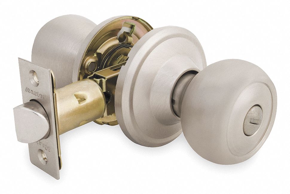 Knob Lockset, Mechanical, Knob, Cylindrical, Privacy, 3 - Grainger
