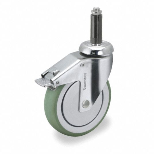 Stem Caster, 5 in Wheel Dia., 220 lb Load Rating - Grainger