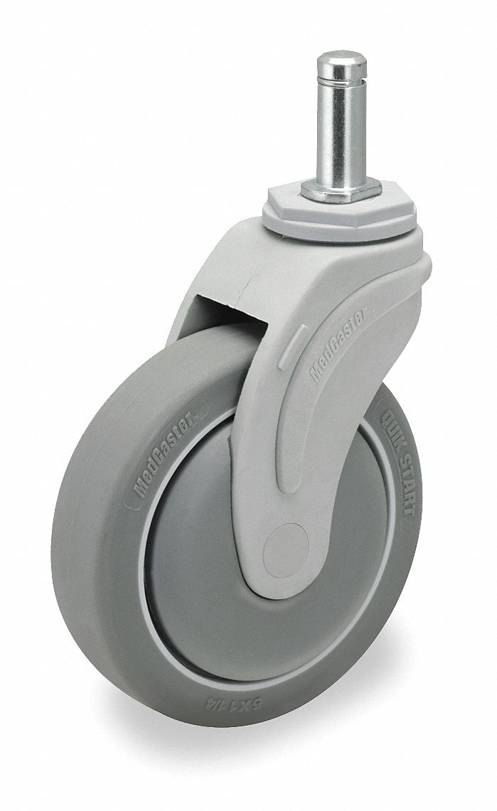 Stem Caster, 4 in Wheel Dia., 275 lb Load Rating - Grainger