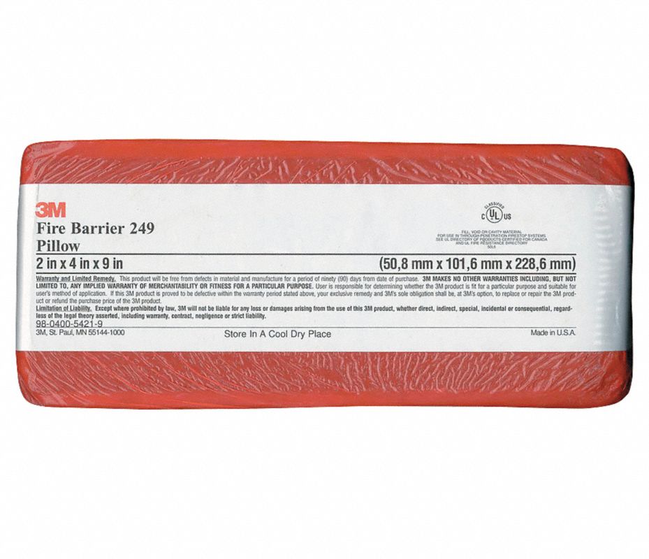 3M Almohada Cortafuegos,L9 pulg.,Ignífugo - 1MN79 | FB-249* - Grainger ...