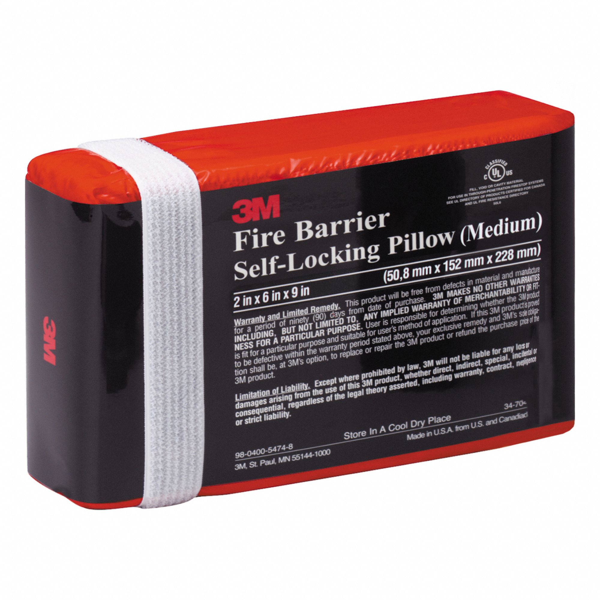 3M, 9 in Overall Lg, 6 in Overall Wd, Firestop Pillow - 1MN80|FB-269 ...