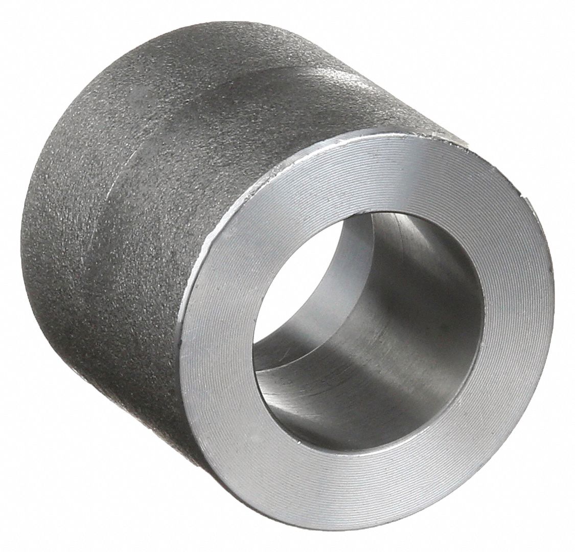Forged Steel, 1/2 in Fitting Pipe Size, Half Coupling - 1MNY3|1MNY3 ...