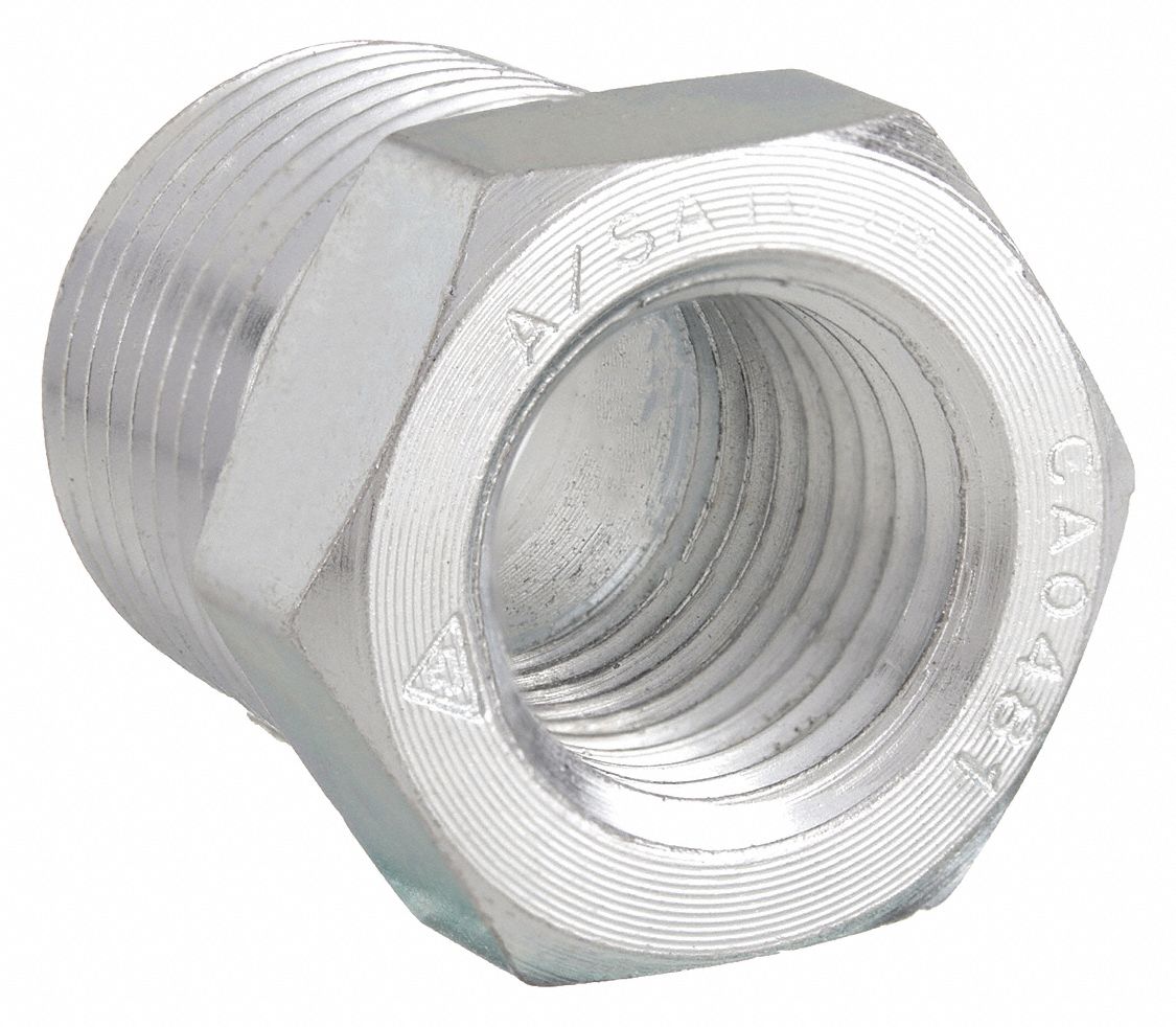 APPROVED VENDOR Hex Bushing, Forged Steel, 3/8 x 1/4 in - Metal Pipe ...