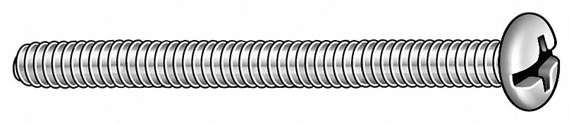 Machine Screw, PK 100 - Grainger