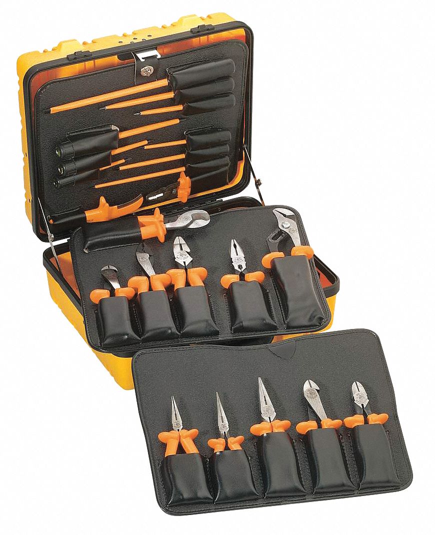KLEIN TOOLS, Insulated, 22 Total Pcs, Insulated Tool Kit - 1N047|33527 ...