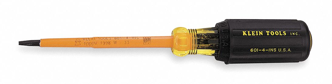 Steel Insulated Screwdriver with 7 in Shank and 3/16 in Cabinet Tip ...