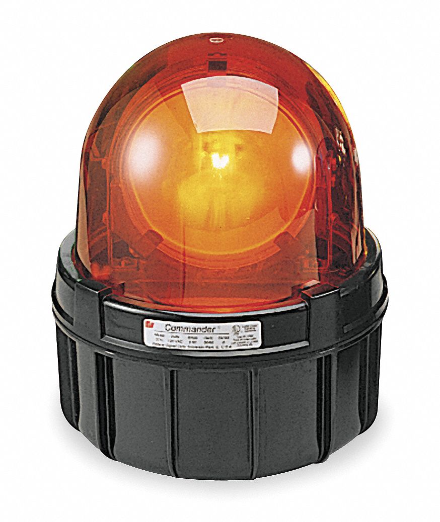 Warning Light, Sealed Beam Incandescent, 120V AC, Flashes per Minute 60 ...