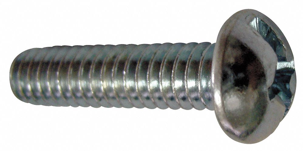 Machine Screw, PK 100 - Grainger
