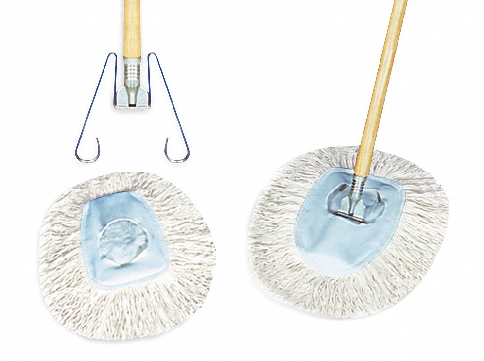 Cotton Dust Mop Kit, Length 12", Width 12 in, 1 EA - Grainger