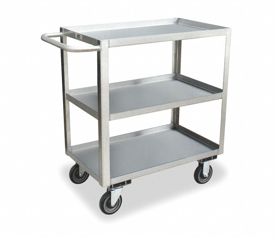 APPROVED VENDOR Carrito Utilitario con Asa Plana, 1200 lb., 3 Repisas ...
