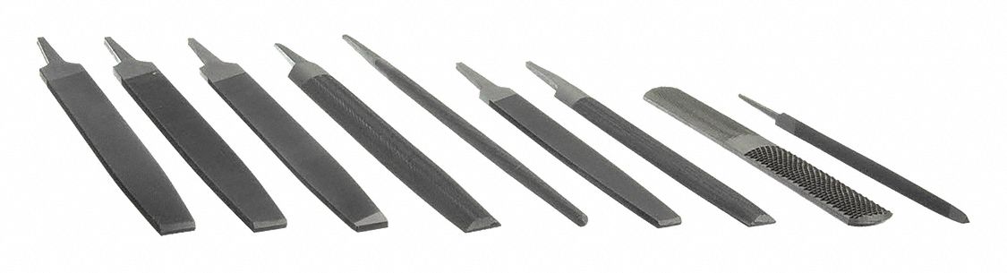 9 Pieces, Bastard Cut/Smooth Cut, Maintenance File Set - 1NFK1|1NFK1 ...