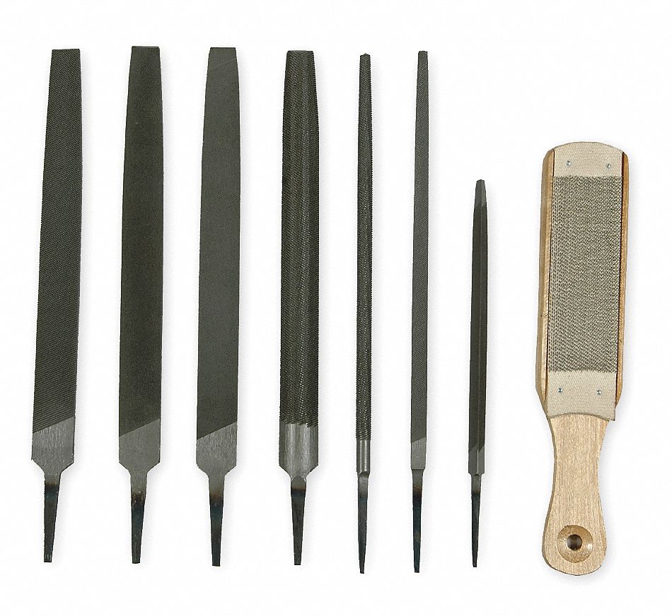 WESTWARD Maintenance File Set: 8 Pieces, Bastard Cut/Smooth Cut, Pouch ...