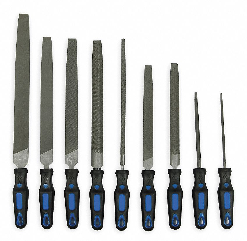 WESTWARD File Set: Includes Handle, 9 Pieces, Bastard Cut, Pouch ...