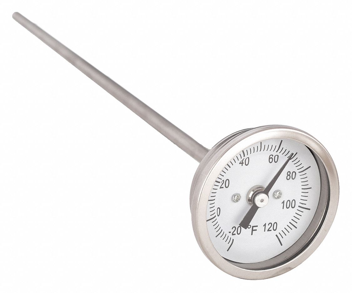 Back, -20° to 120°F, Dial Thermometer - 1NFX5|1NFX5 - Grainger