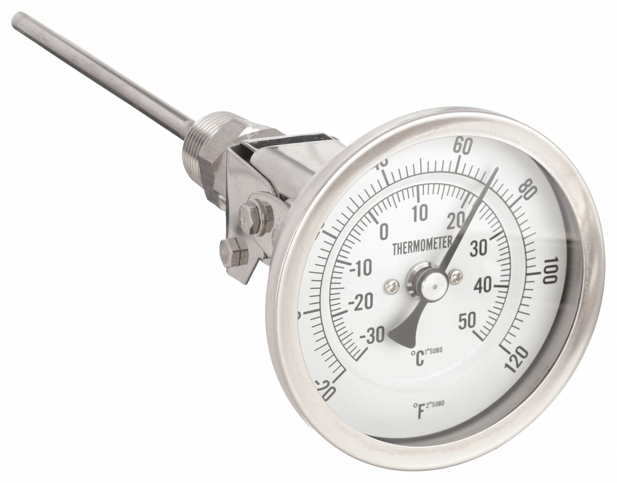 -20°F to 120°F /-30°C to 50°C, +/- 1% Accuracy, Dial Thermometer ...