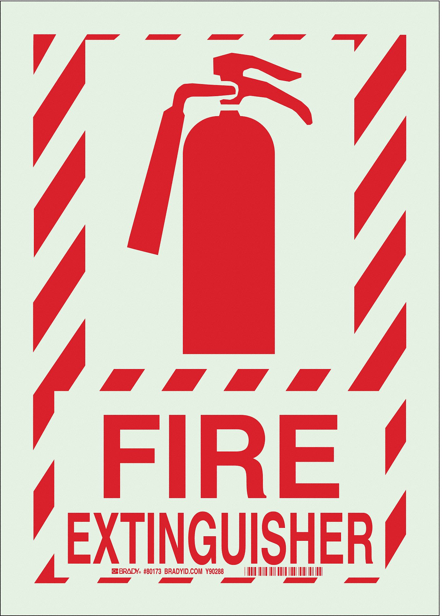 Polyester, Adhesive Sign Mounting, Fire Extinguisher Sign - 1VC31|78260 ...