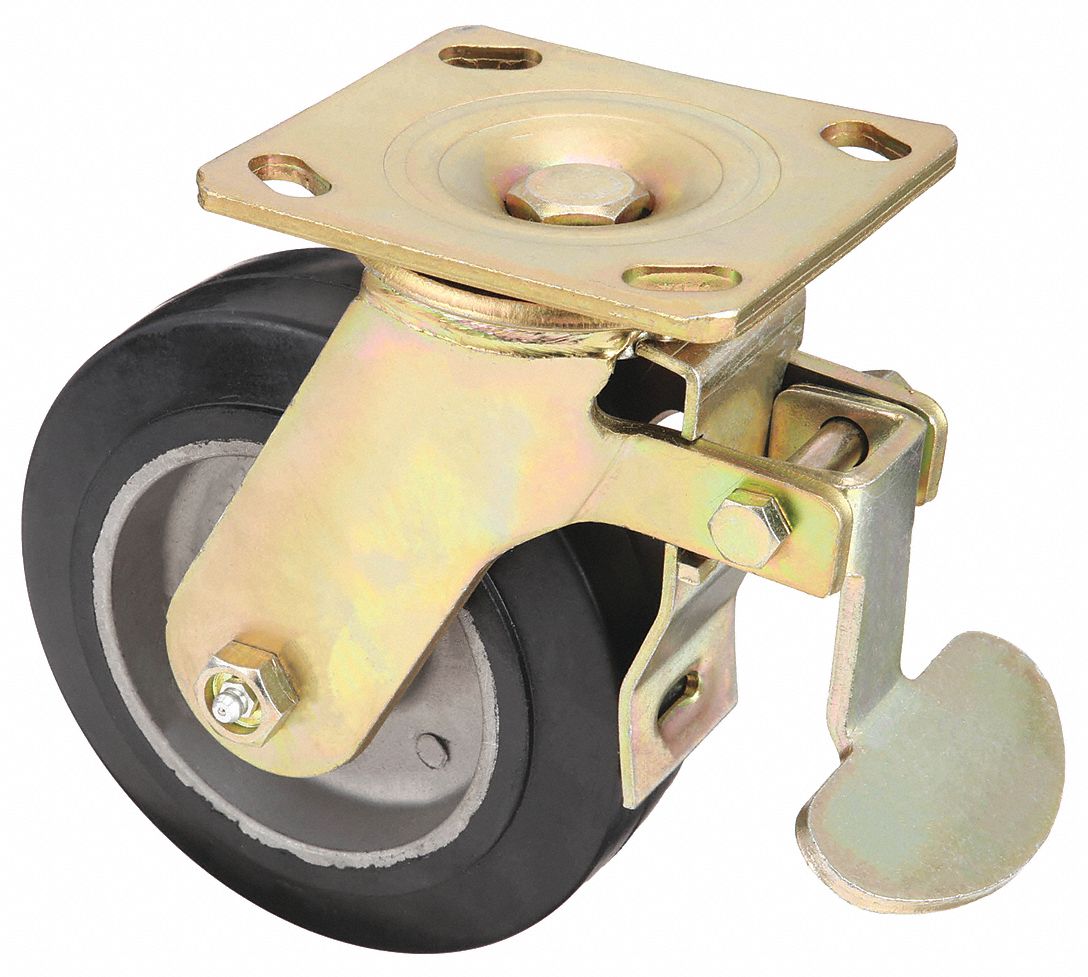 Swivel, Total Lock, Plate Caster - 1NVE8|1NVE8 - Grainger