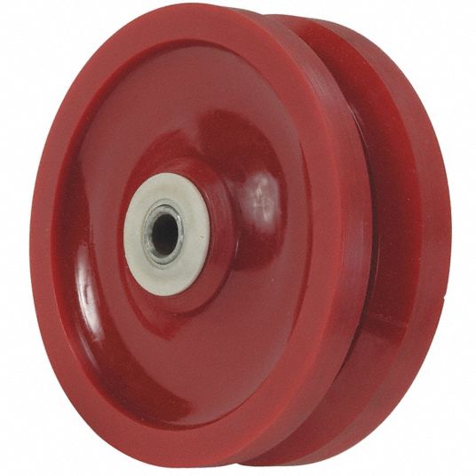 V-Groove Track Wheel, 6 in Wheel Dia., 450 lb Load Rating - Grainger