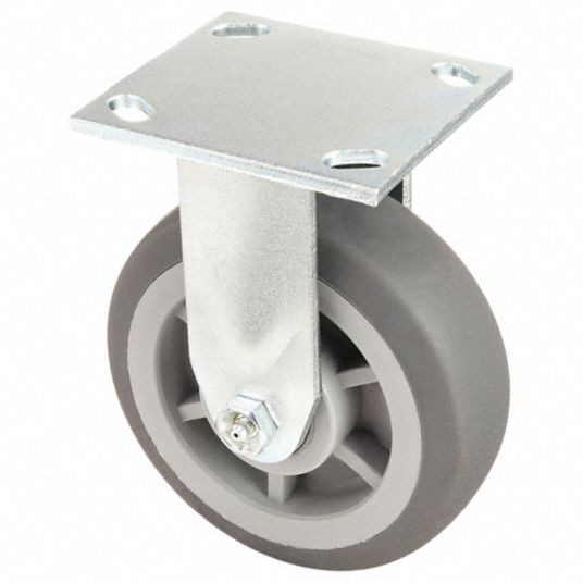 6 in Wheel Dia., 600 lb, Standard Plate Caster - 1NWG9|1NWG9 - Grainger