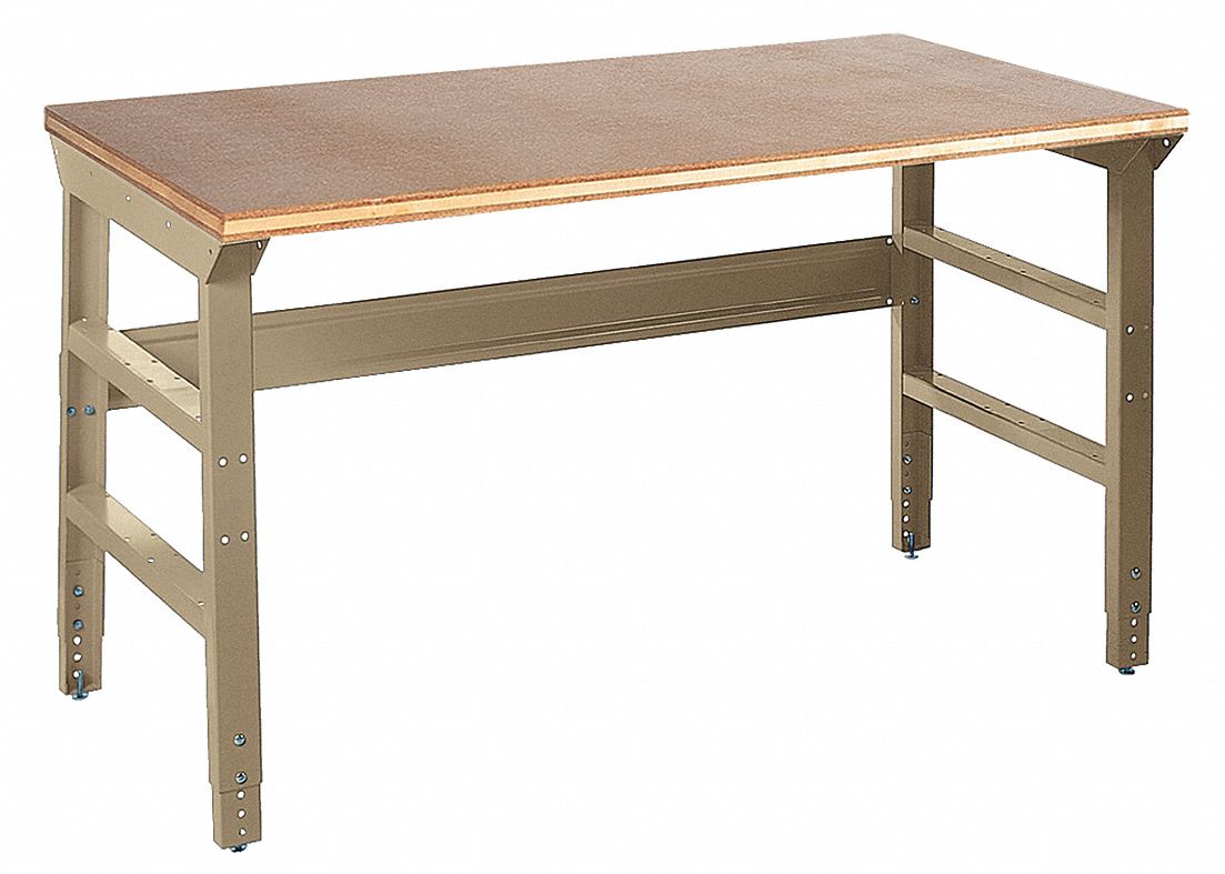EDSAL Bolted Workbench, Shop Top, 36 in Depth, 31 1/2 in to 35 1/2 in ...