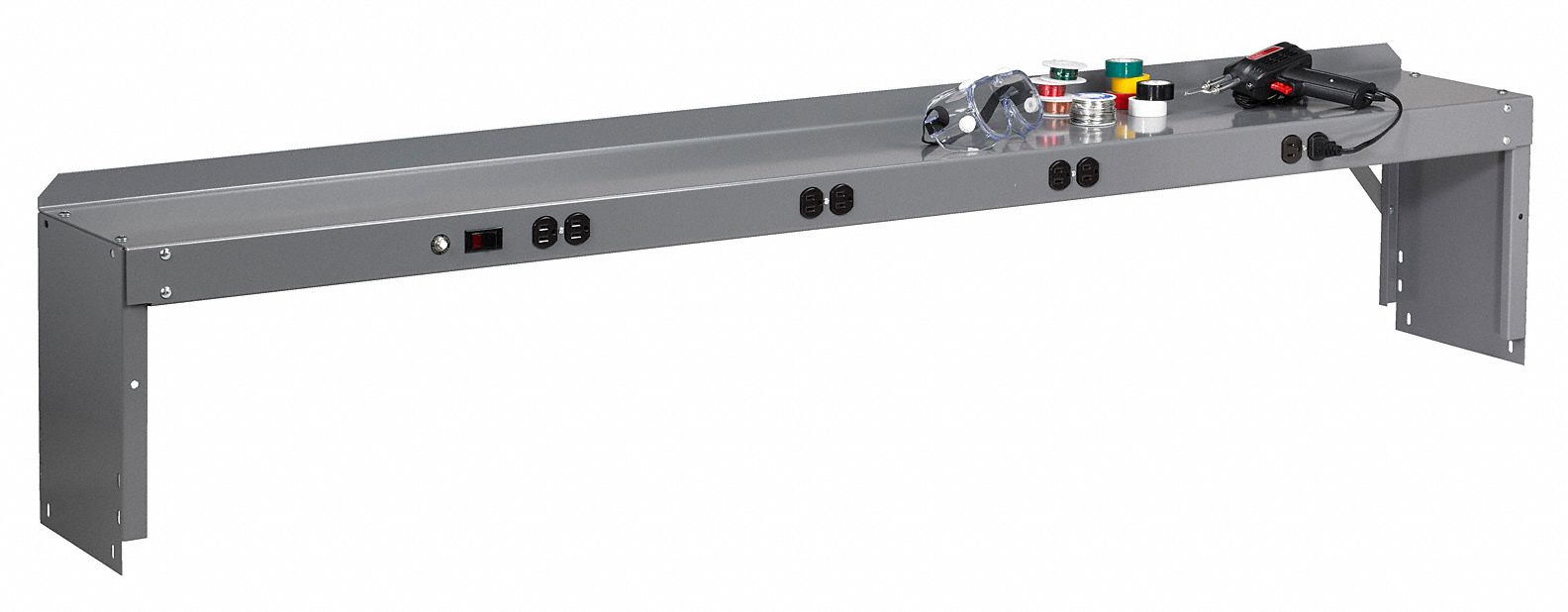 TENNSCO Electrical Shelf Riser: 72 in Wd, 15 in Dp, 18 in Ht, Steel ...