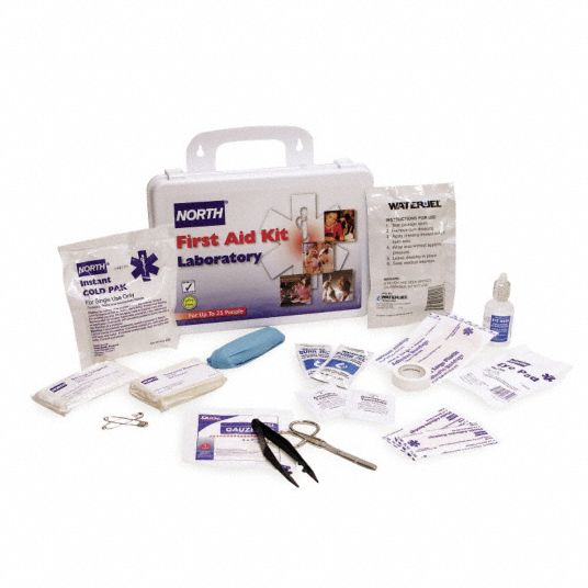 First Aid Kit, Kit, Plastic, Laboratory, 25 People Served per Kit ...