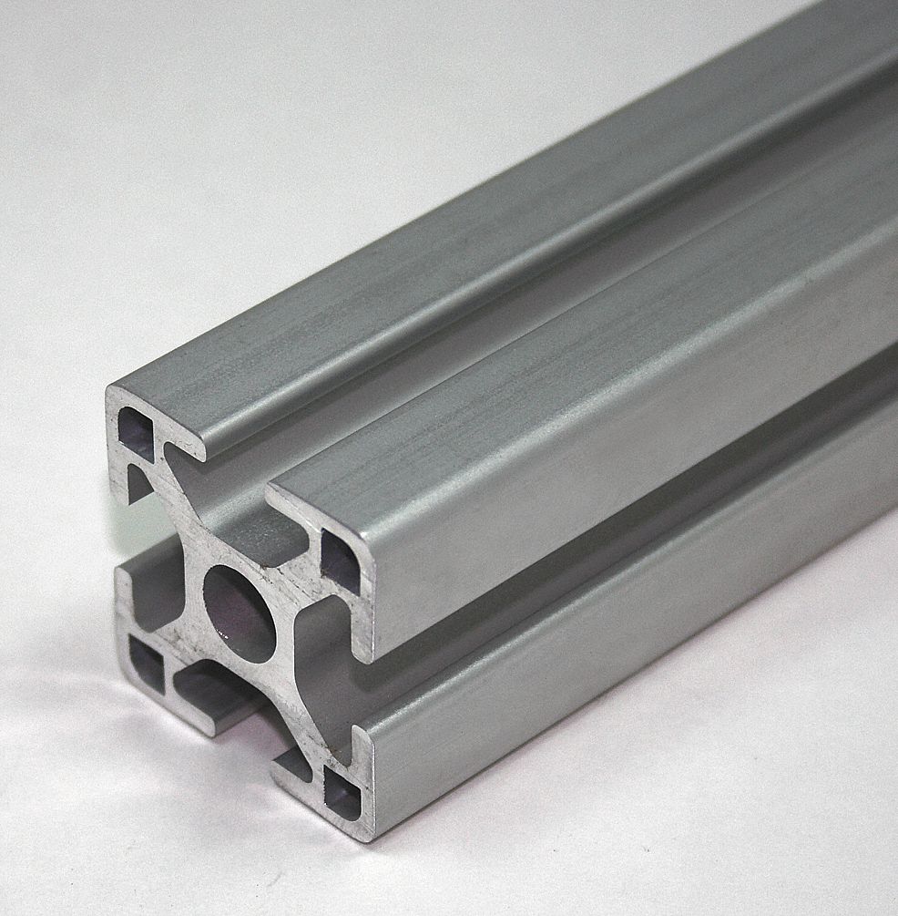 FAZTEK Framing Extrusion: 15 Series, 8 ft Nominal Lg, Silver, Single, 4 ...