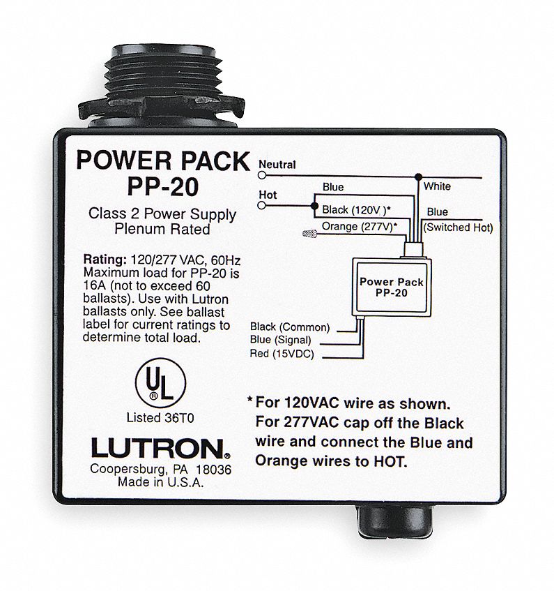 Dimmer Power Pack,120/277VAC,16 Amp - Grainger