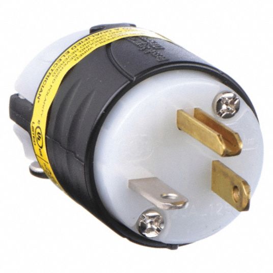 5-20P, 20 A, Ground Continuity Monitoring Straight Blade Plug - 1PGJ9 ...