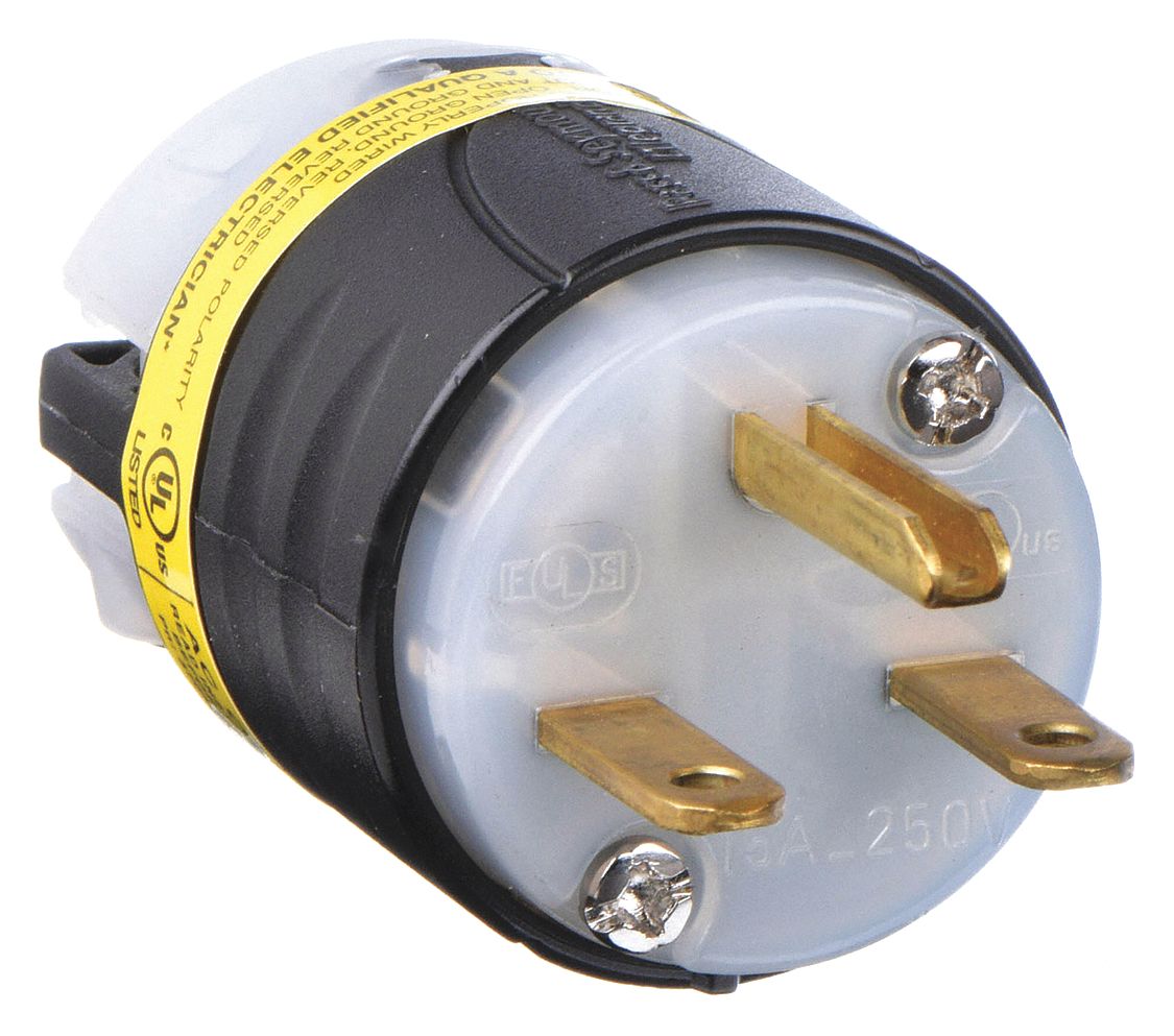 6-15P, 15 A, Ground Continuity Monitoring Straight Blade Plug - 1PGK2 ...