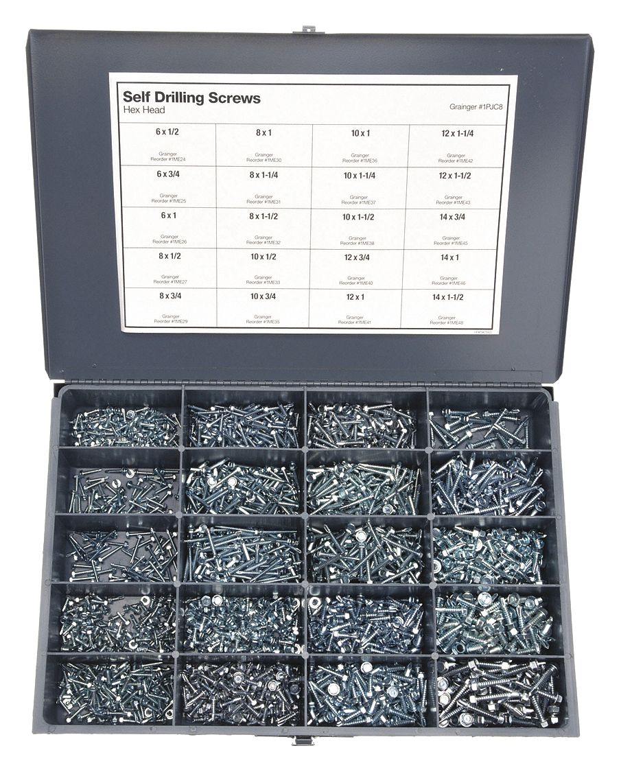 Self-Drilling Screw Assortment - Grainger