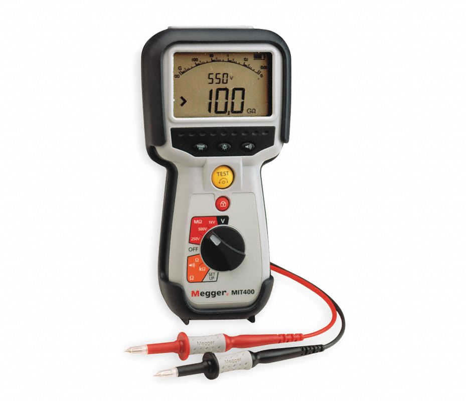 MEGGER Probador d/Aislamiento,600V TRMS,Ngr/Roj - Probadores de ...