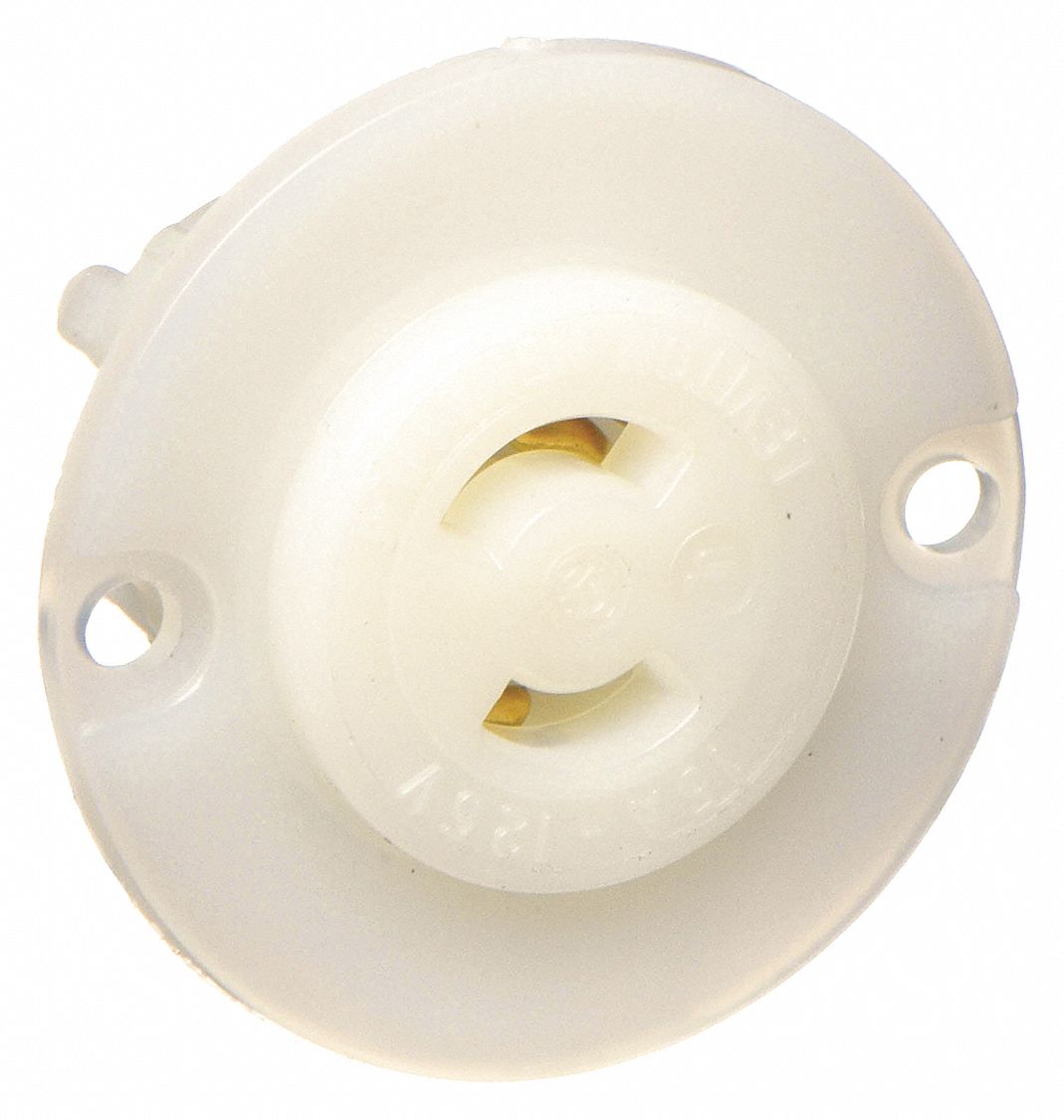 Midget Locking Flanged Receptacle, 120V AC Voltage, 15 Amps, NEMA ... Midget Locking Flanged Receptacle, 120V AC Voltage, 15 Amps, NEMA ...