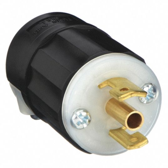 Midget Locking Plug, 120/240V AC Voltage, 15 Amps, NEMA Configuration ...