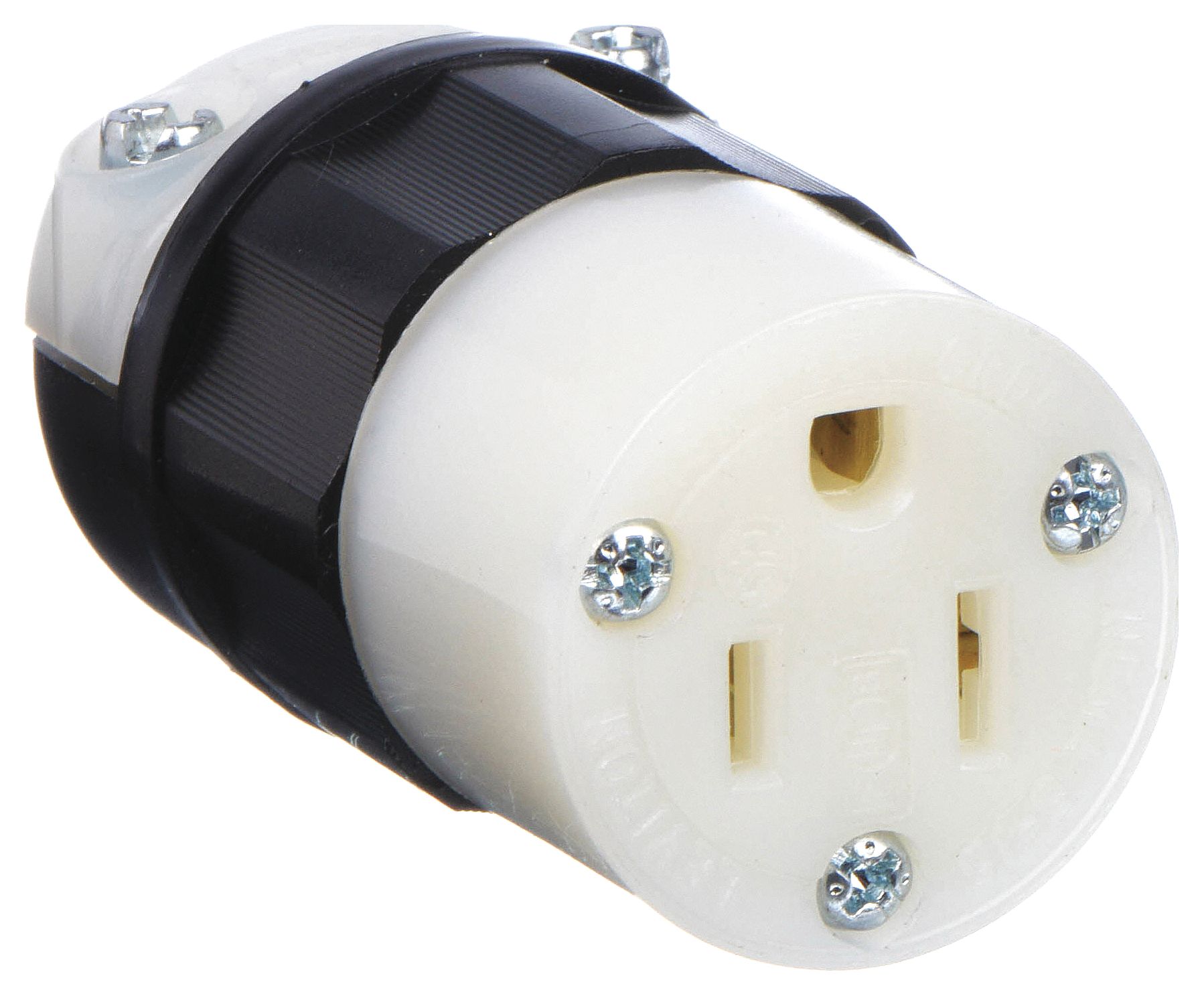 15 Amp Industrial Grade Standard Straight Blade Connector, 5-15R NEMA ...