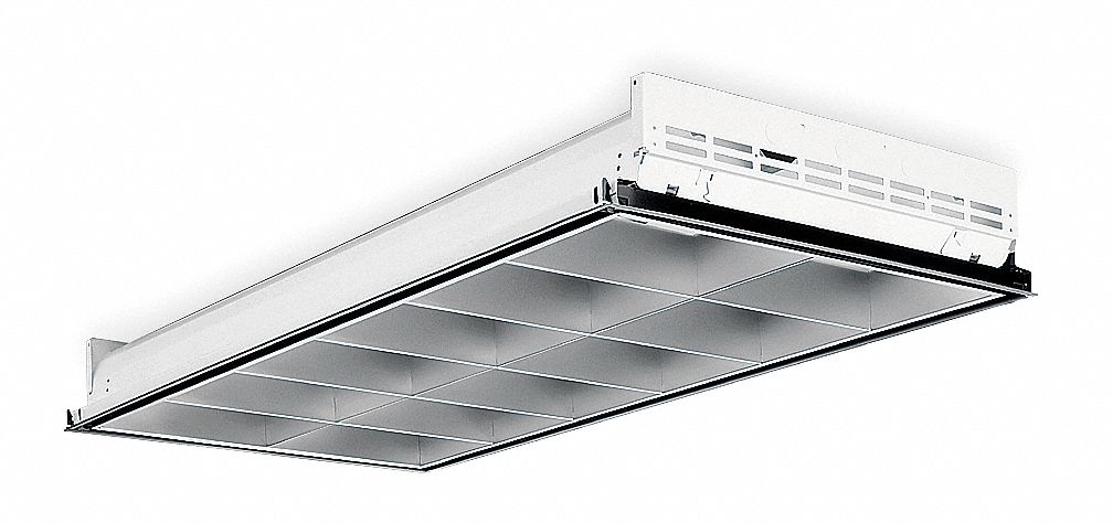 LITHONIA LIGHTING Recessed Troffer, Dimmable No, For Bulb Type T8, 120 ...