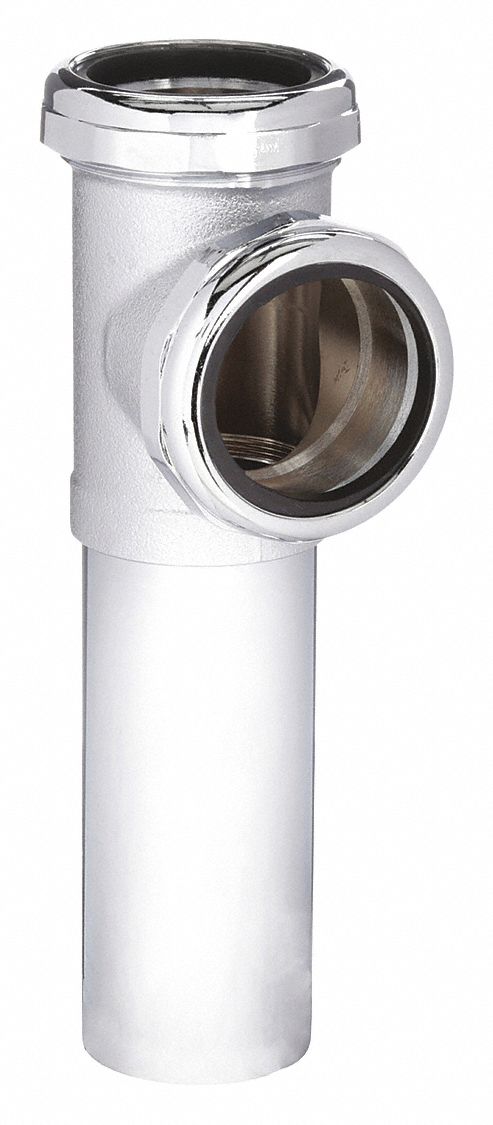 Chrome, End Outlet Waste Tee - 1PNP3|1PNP3 - Grainger