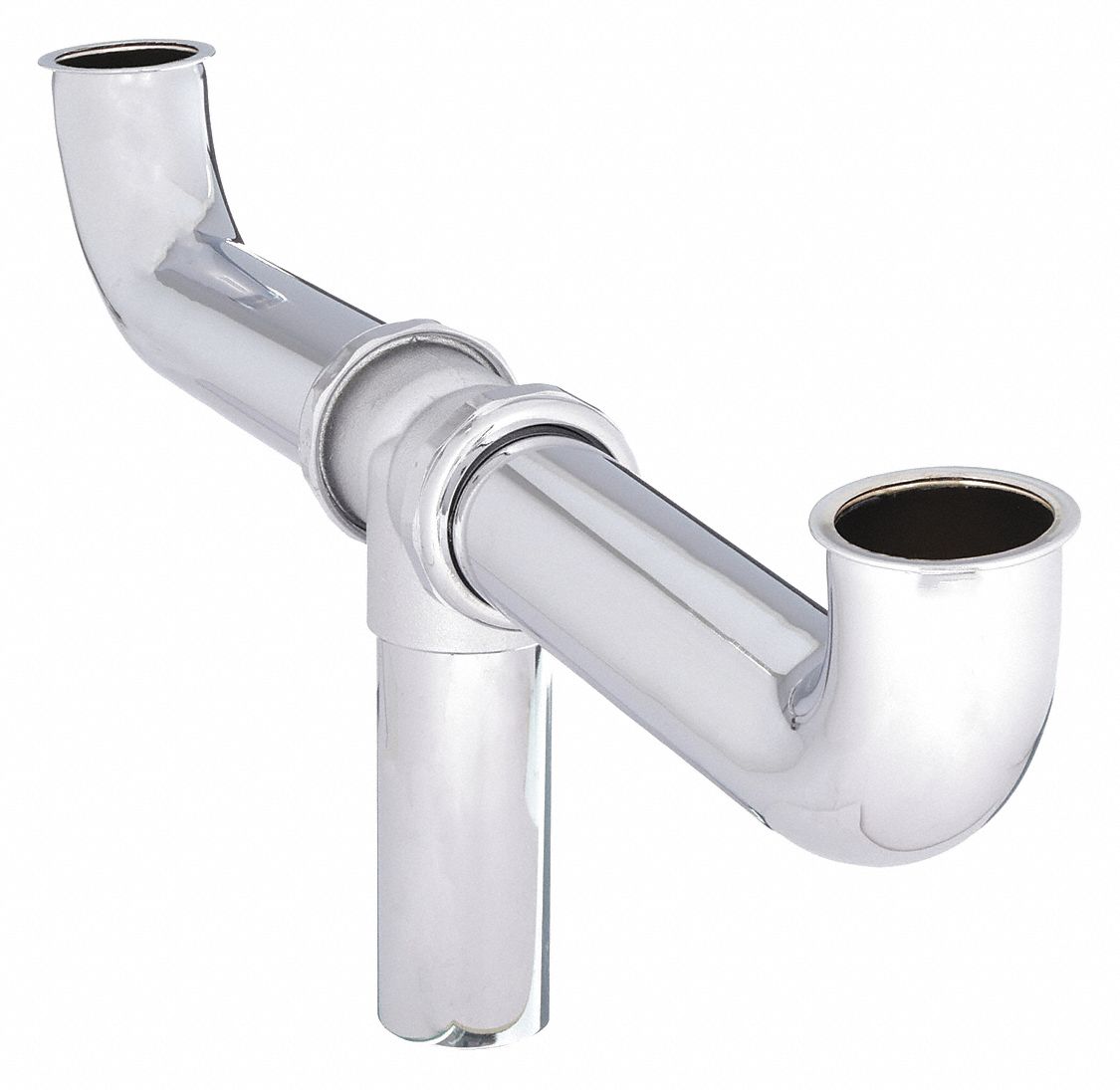 Brass, Chrome, Center Outlet Waste Tee - 1PNR7|1PNR7 - Grainger