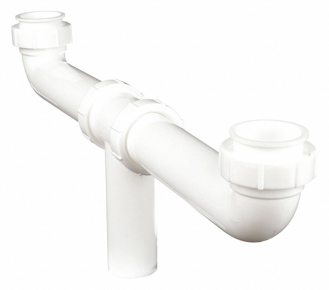 Plastic, White, Center Outlet Waste Tee - 1PNY4|1PNY4 - Grainger