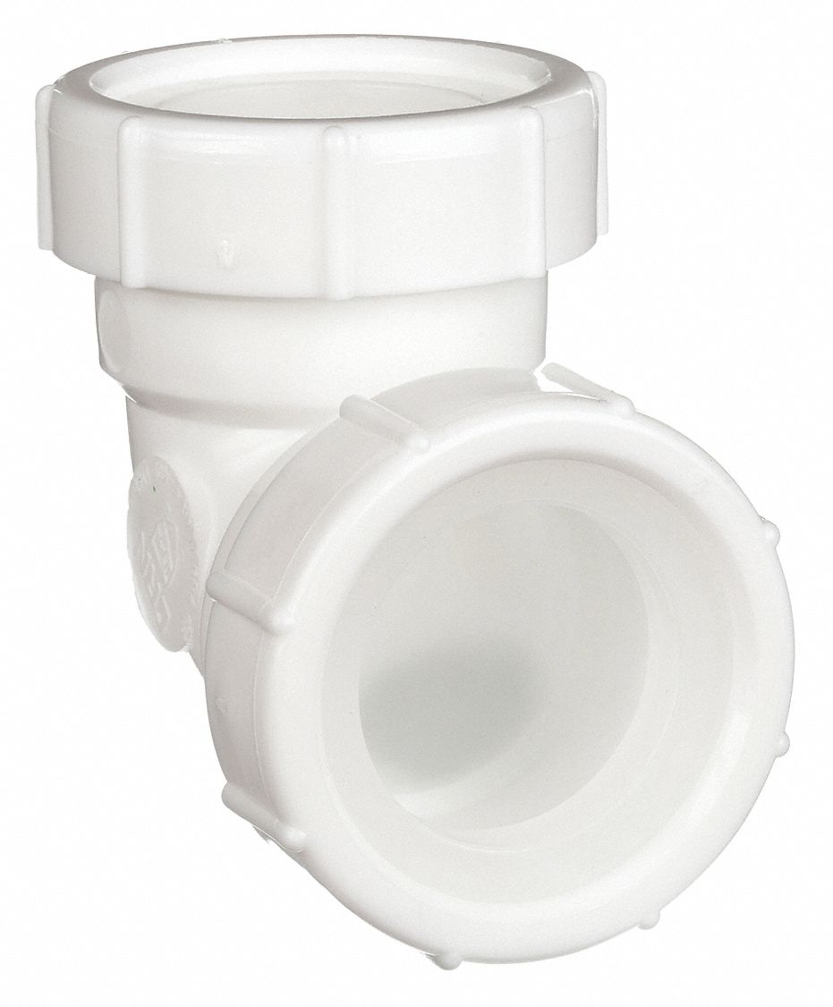 Plastic, White, Elbow - 1PPA1|1PPA1 - Grainger